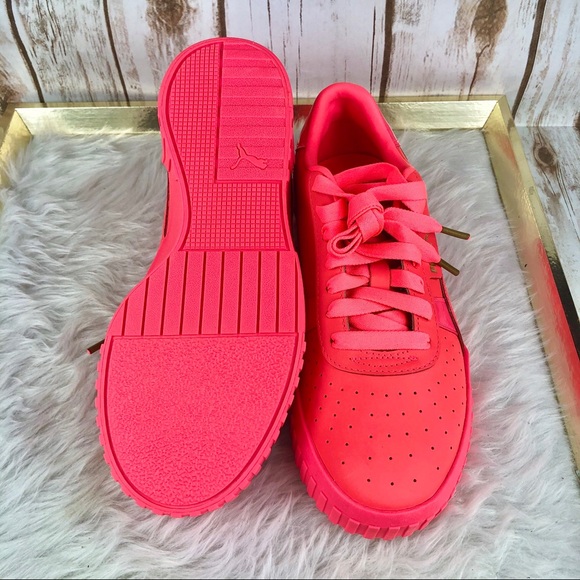 Puma | Shoes | Puma Cali 8s Neon Pink Sneakers | Poshmark